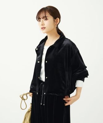 MK ミッシェルクラン（MK MICHEL  ）/【小さいサイズ】スノーベロア クロップドブルゾン/洗える 小さいサイズ】スノーベロア クロップドブルゾン／洗える | MK MICHEL