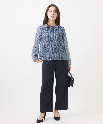 小さいサイズ】ツイルセミワイドパンツ／洗える | MK MICHEL KLEIN