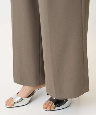 小さいサイズ】センタープレス入りストレートワイドパンツ／UVカット