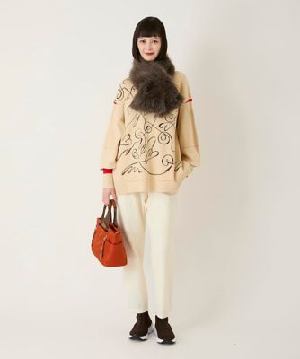 ヒロコビス（hirokobis）/【小さいサイズ】ニュアンス刺繍アクセントニットプルオーバー 小さいサイズ】ニュアンス刺繍アクセントニットプルオーバー | HIROKO