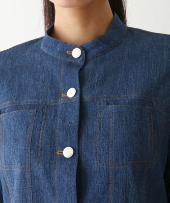 ヒロコビス（hirokobis）/【小さいサイズ】デニム風ステッチデザインジャケット ヒロコビス（hirokobis）/【小さいサイズ】デニム風ステッチデザイン