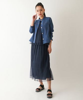 小さいサイズ】デニム風ステッチデザインジャケット | HIROKO BIS