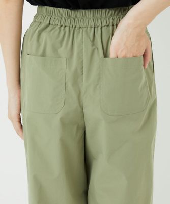 小さいサイズ／撥水】ストレッチタフタデザインワイドパンツ | HIROKO