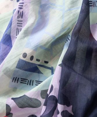 バードボタニカルシルク混ストール | GEORGES RECH (Women)/ジョルジュ