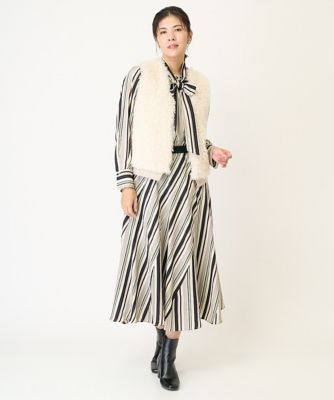 セットアップ対応］マルチストライプボウタイブラウス | GEORGES RECH