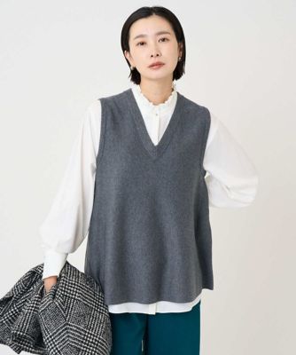 セットアップ対応］Vネックフレアニットベスト | GEORGES RECH (Women