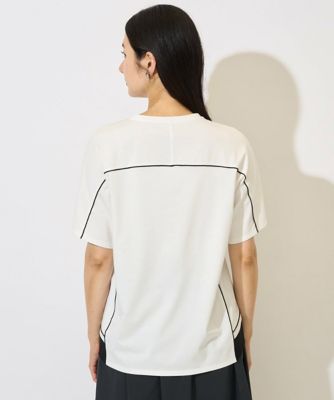 接触冷感／紫外線カット／速乾／遮熱］メロウラインカットソー