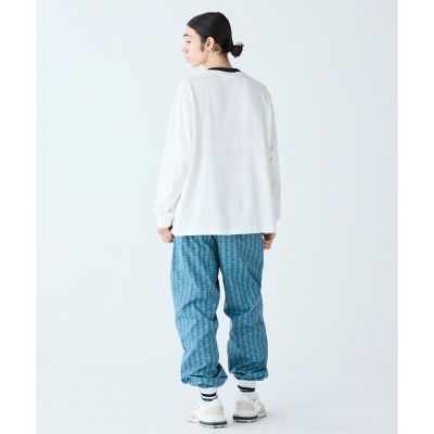 ヘビーウェイトスリーブプリント ロングリブスリーブTシャツ