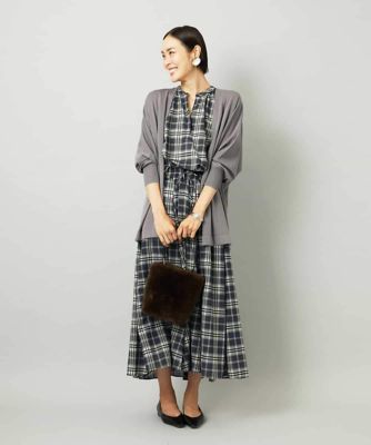セットアップ対応］ギャザースカート シアーチェック柄 | MICHEL KLEIN