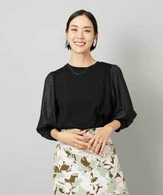 ラメチュールスリーブ異素材カットソー | MICHEL KLEIN (Women