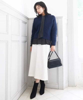 ループネップツイードIラインスカート／洗える | MK MICHEL KLEIN