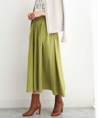 ギャザーフレアスカート／洗える | MK MICHEL KLEIN (Women)/エムケー