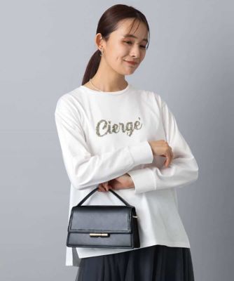 刺繍ロゴデザイン コットンロンT／洗える | MK MICHEL KLEIN (Women