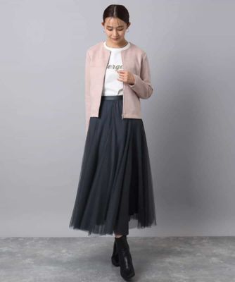 刺繍ロゴデザイン コットンロンT／洗える | MK MICHEL KLEIN (Women