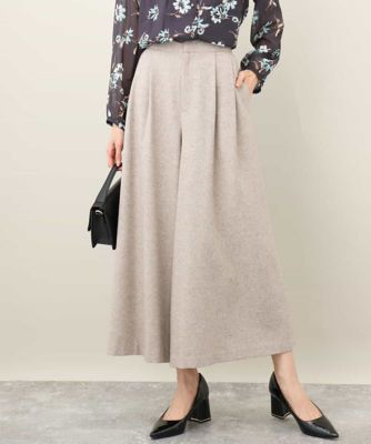 2タック ツイードワイドパンツ／洗える | MK MICHEL KLEIN (Women