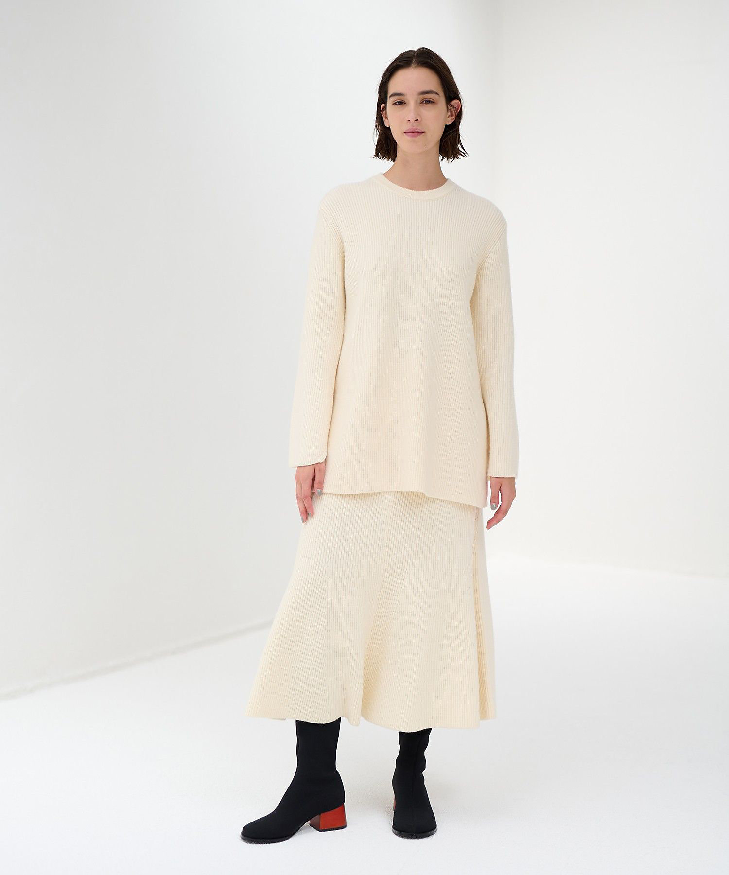 セットアップ対応商品】フレアチュニックニット | LANVIN en セットアップ対応商品】フレアチュニックニット | LANVIN en