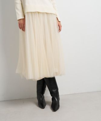 チュールプリーツコンビニットワンピース | LANVIN en Bleu (Women