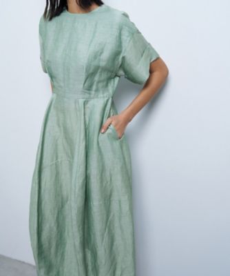 リネンカールマイヤーワンピース | LANVIN en Bleu (Women)/ランバン