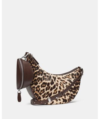 ケーエスデュオ ダウンタウン レオパード ヘアカーフ クロスボディ