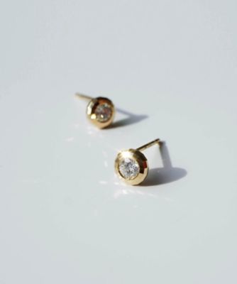 PUFF Mirror／Pierced Earrings／Solitaire／L PFP2416－Y18－W | talkative ...