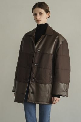 LEATHER SWITCHING OVER JACKET LEATHER SWITCHING OVER JACKET